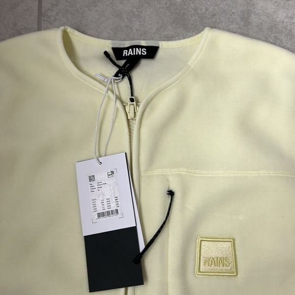 Rains | Jackets & Coats | Rains Fleece Vest Nwt Straw Yellow Sleeveless ...